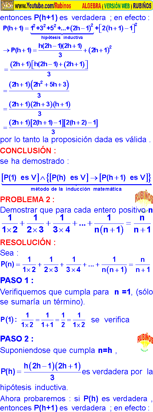 INDUCCIÓN MATEMÁTICA EJERCICIOS RESUELTOS EN PDF