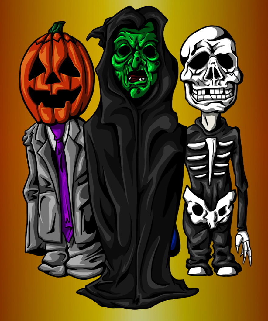 The Horrors of Halloween: HALLOWEEN III Silver Shamrock Masks Artwork ...