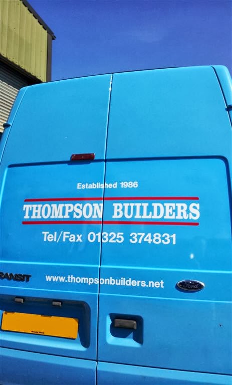 The Green I Signs Blog: Transit Van signwriting for Thompsons Builders ...