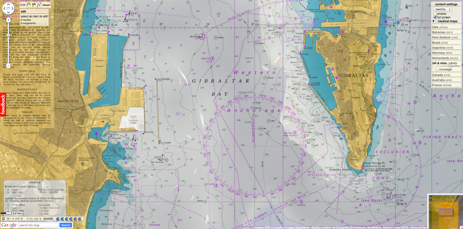 GeoGarage blog: Online maps switch to 'Algeciras Bay'