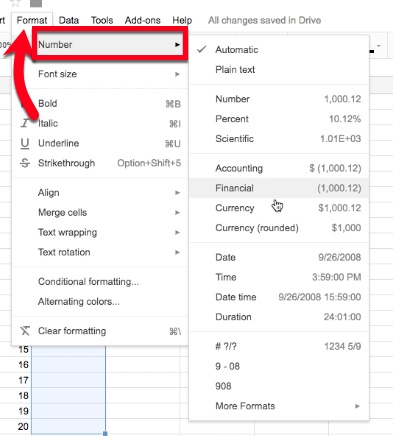 Google sheets cell plain text format - feedspasa