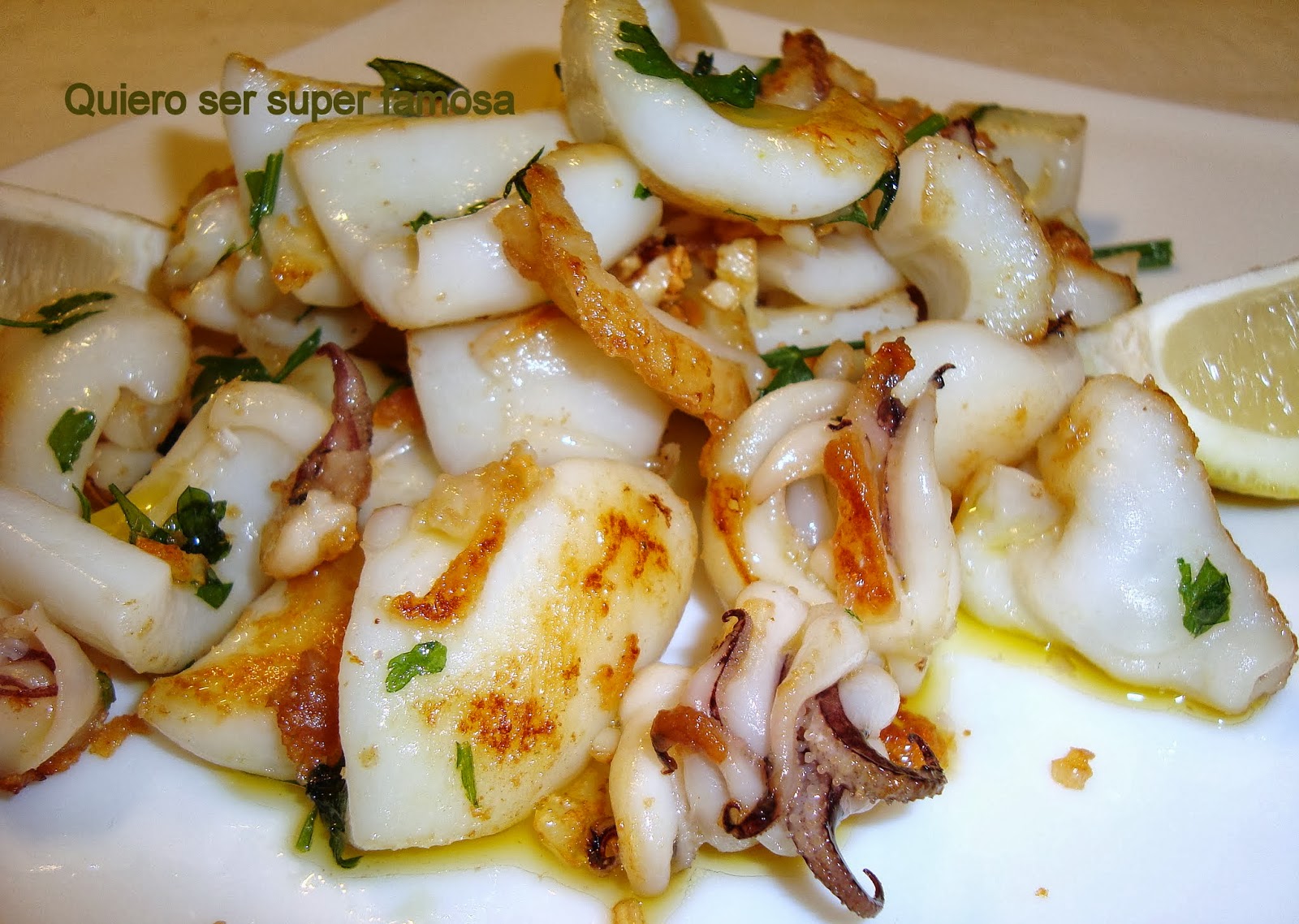 QUIERO SER SÚPER FAMOSA: Sepia a la plancha con ajo y perejil