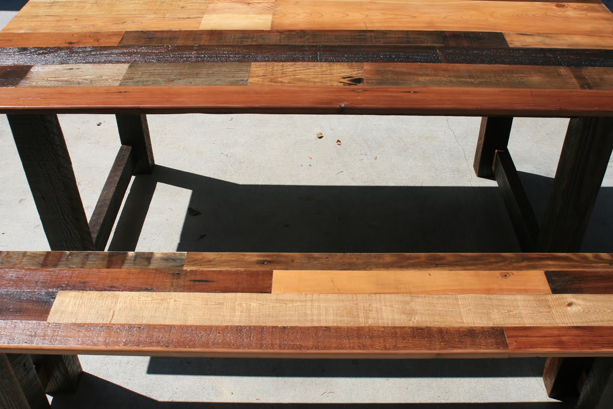 Arbor Exchange | Reclaimed Wood Furniture: Patchwork Table + Bench