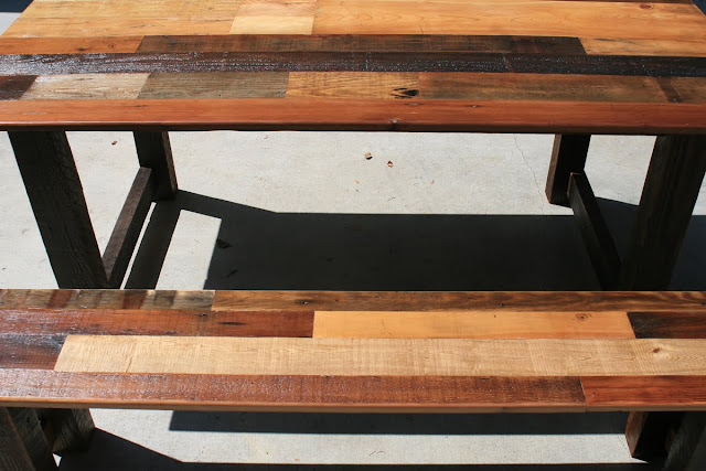 Arbor Exchange | Reclaimed Wood Furniture: Patchwork Table + Bench