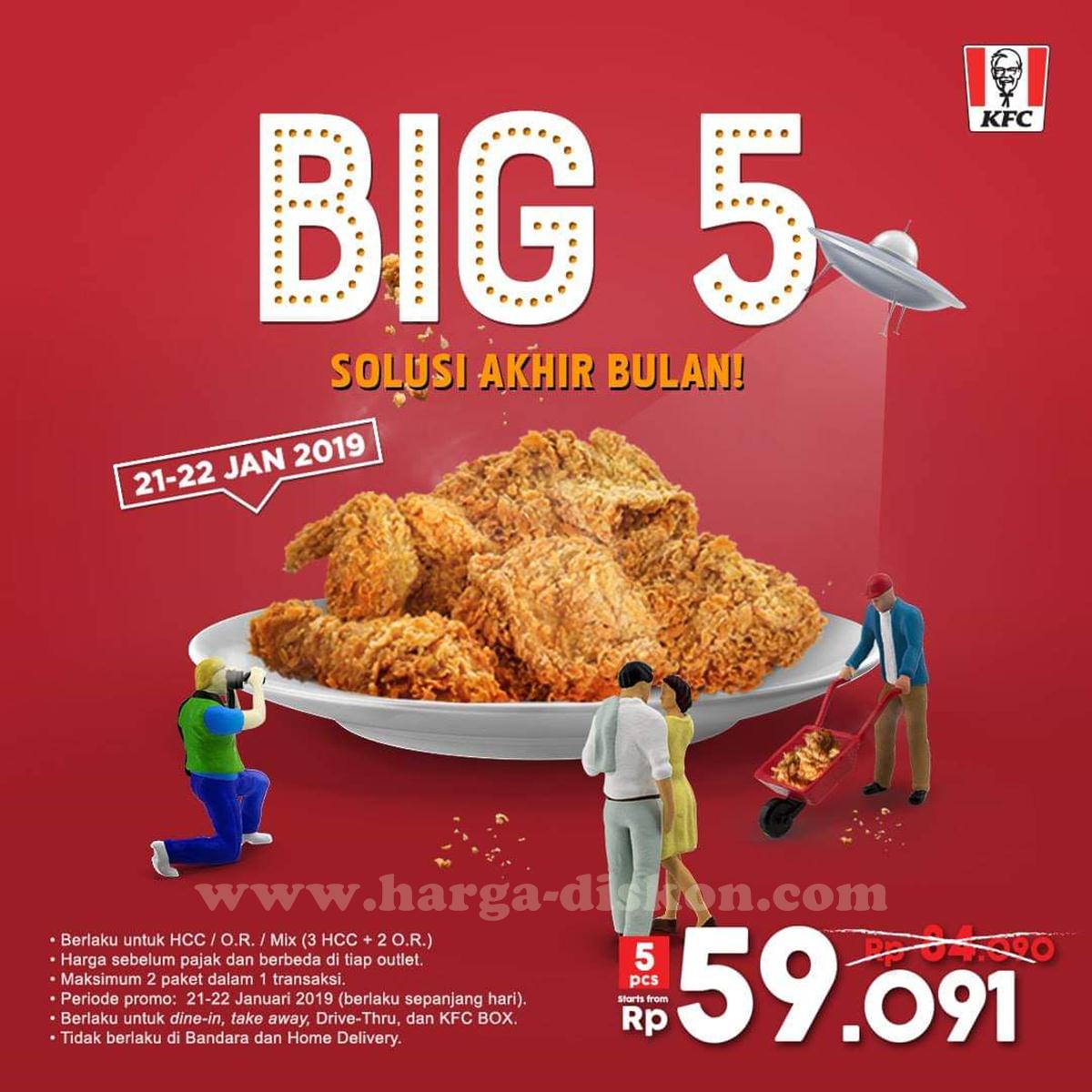 Promo KFC, KFC Big 5, Promo Fried Chicken, Promo Restoran