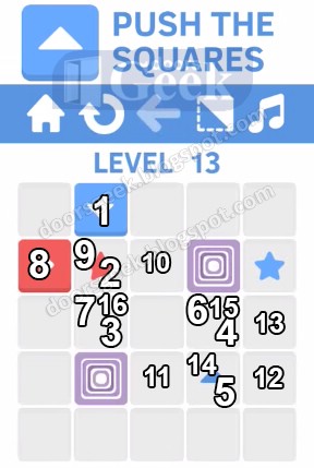 Push The Squares Level 13 ~ Doors Geek