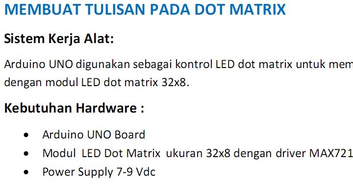 [Projek Arduino] Membuat Tulisan Pada Dot Matrix ~ ARDUINO Projek