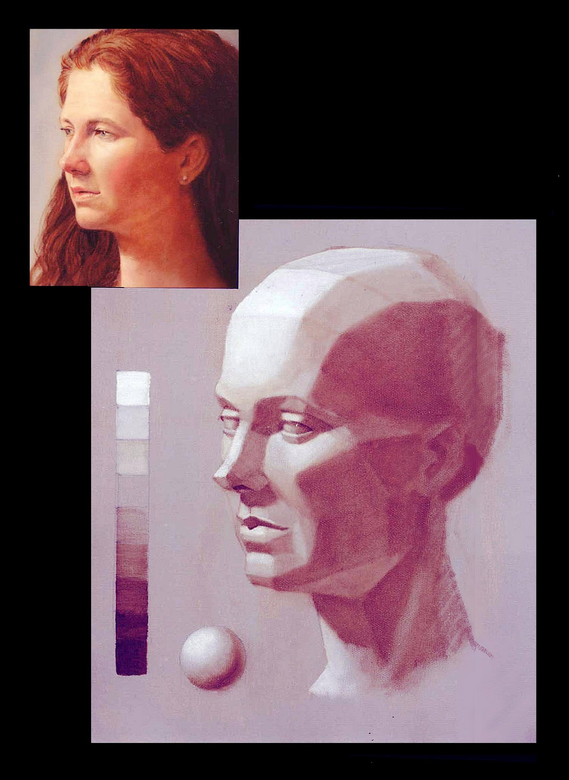 Harold Edward Brooks Portraits and Fine Art: Planar Study of the Head.