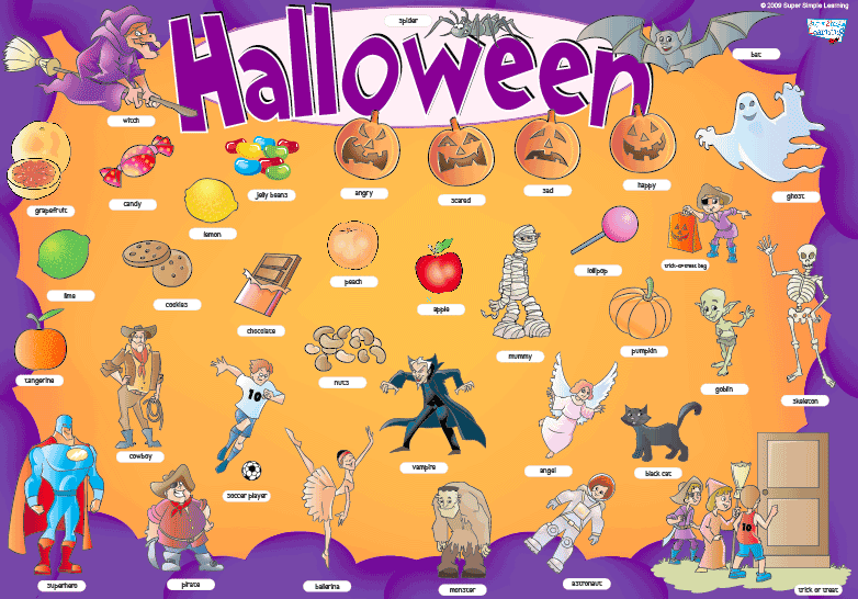 Claudia's English Blog: Halloween Vocabulary... Boooooooooooooooooo!