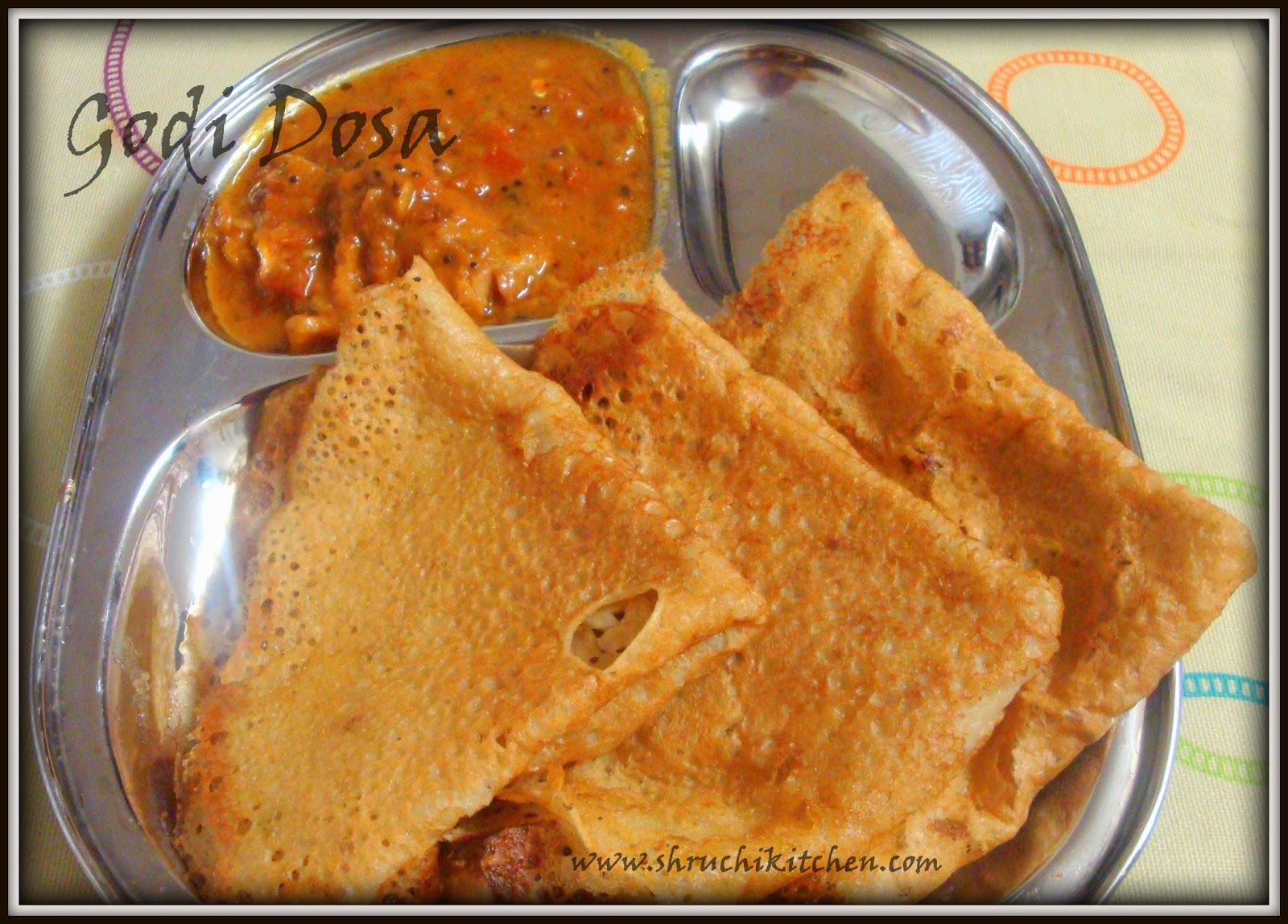 Shruchi Kitchen: Godi Dosa | Wheat Dosa