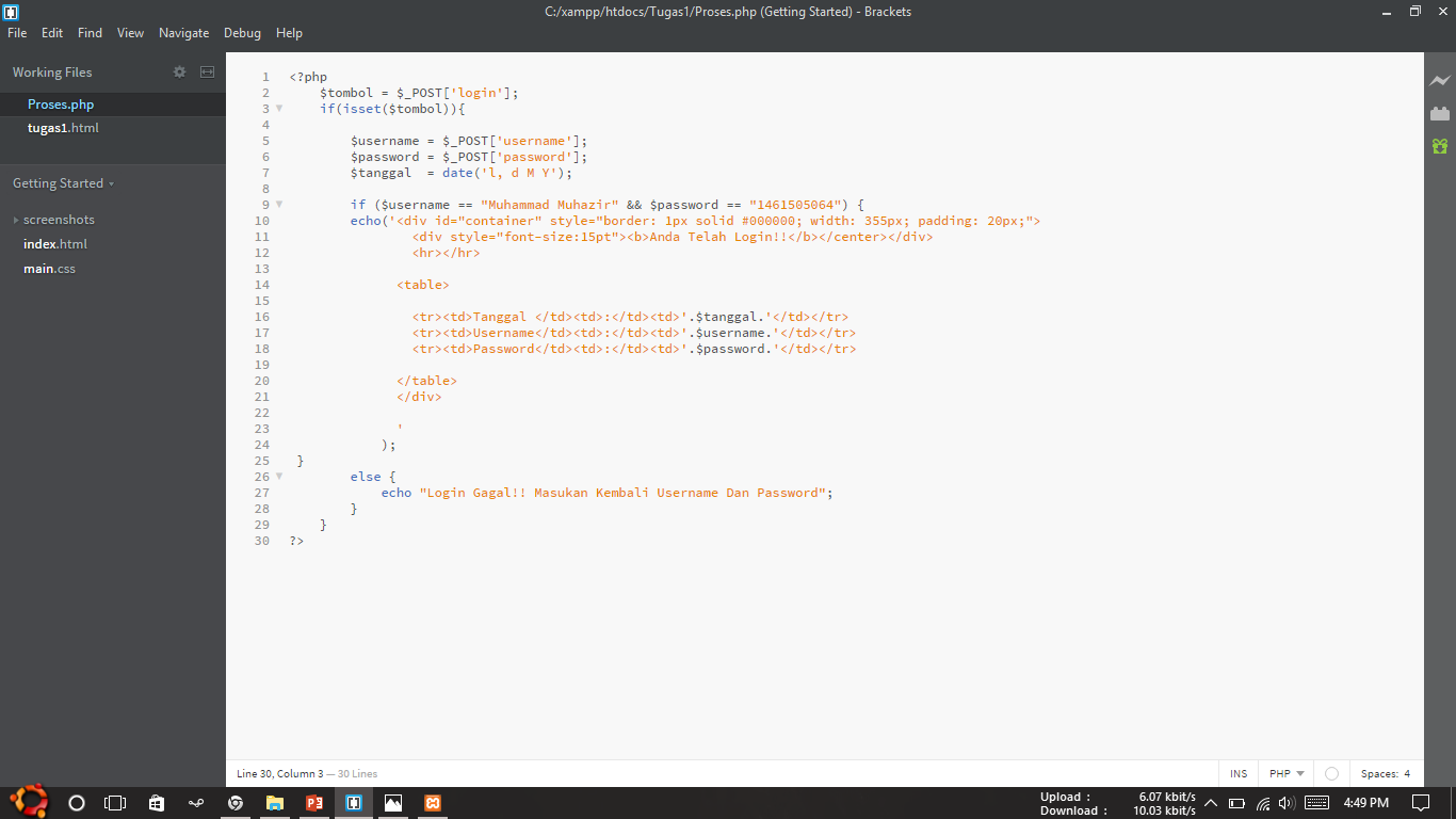 Membuat Login sederhana Dengan Html Dan Php | CATATAN SI INTROVERT