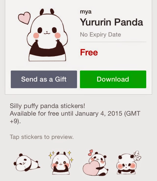 LINE Stickers Community: Free line sticker-Yururin Panda sticker