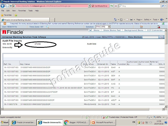 Procedure to trace the unverified accounts using the menu HAFI in DOP ...