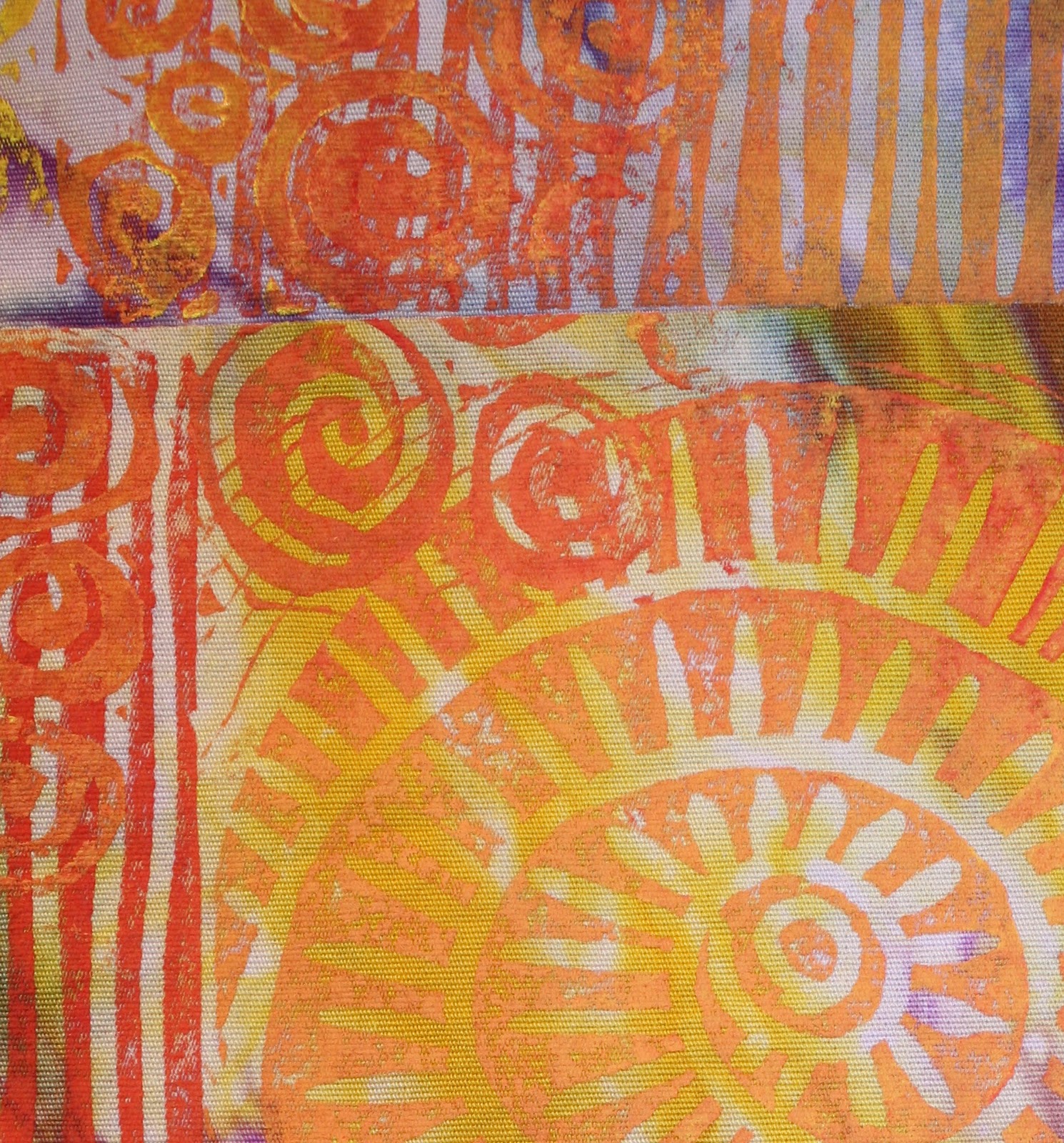 Living and Dyeing Under the Big Sky: Another Foot Square - Block Printed