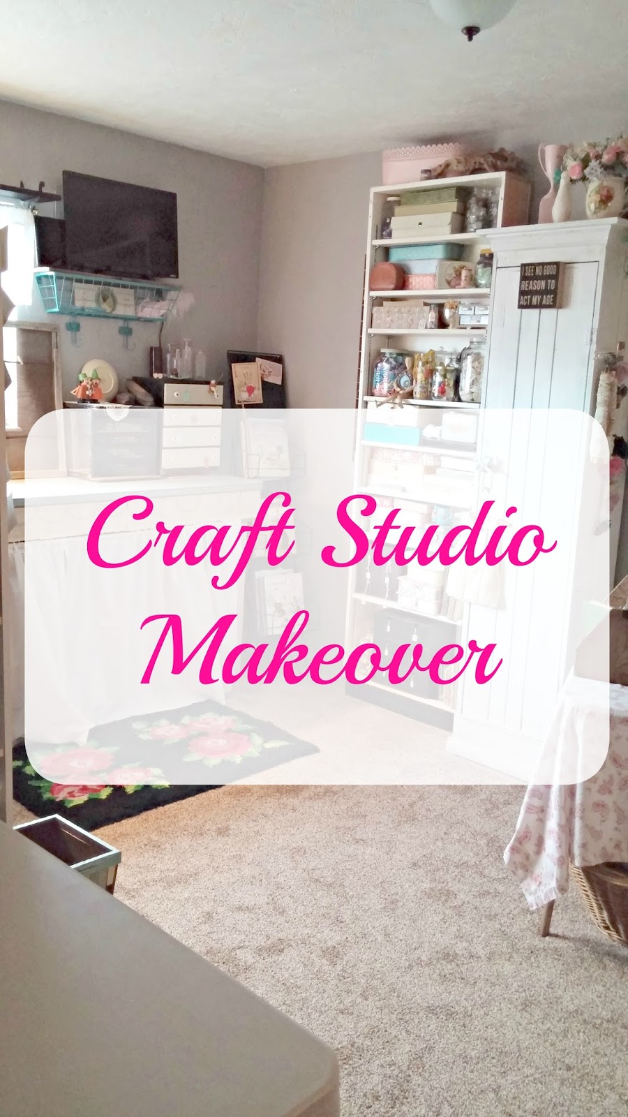 Craft Studio Makeover Reveal - Part II - Little Vintage Cottage