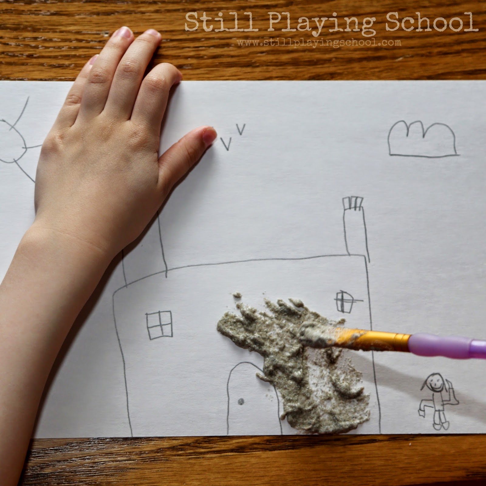 Sand Castle Puffy Paint Art | Still Playing School