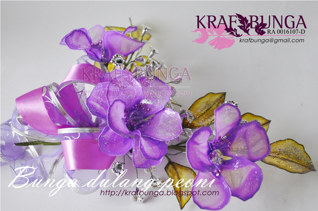 krafbunga: bunga dulang peoni light purple