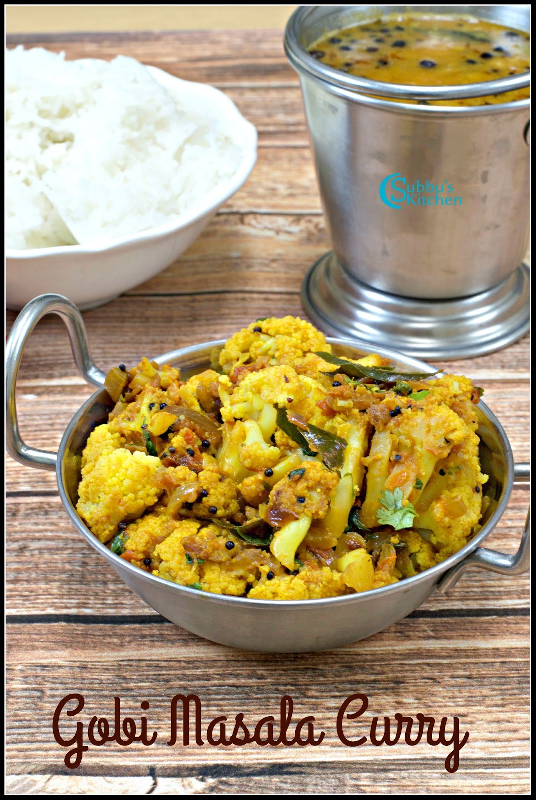 Cauliflower Poriyal | Gobi Masala Curry - Subbus Kitchen