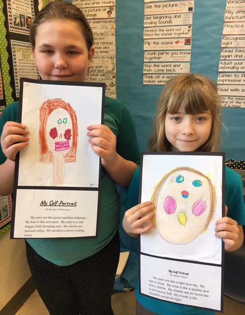 Third Grade's a Charm: Similes & Metaphors Self-Portraits