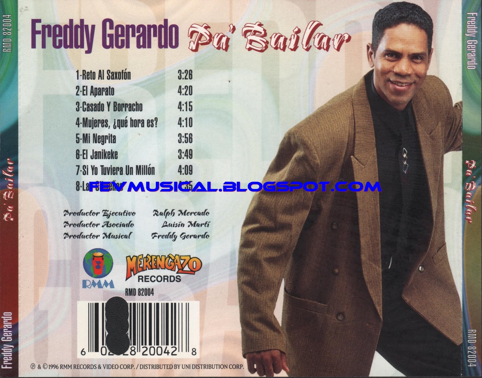 FEV MUSICAL: 1996 - Freddy Gerardo - Pa' Bailar (RMM)