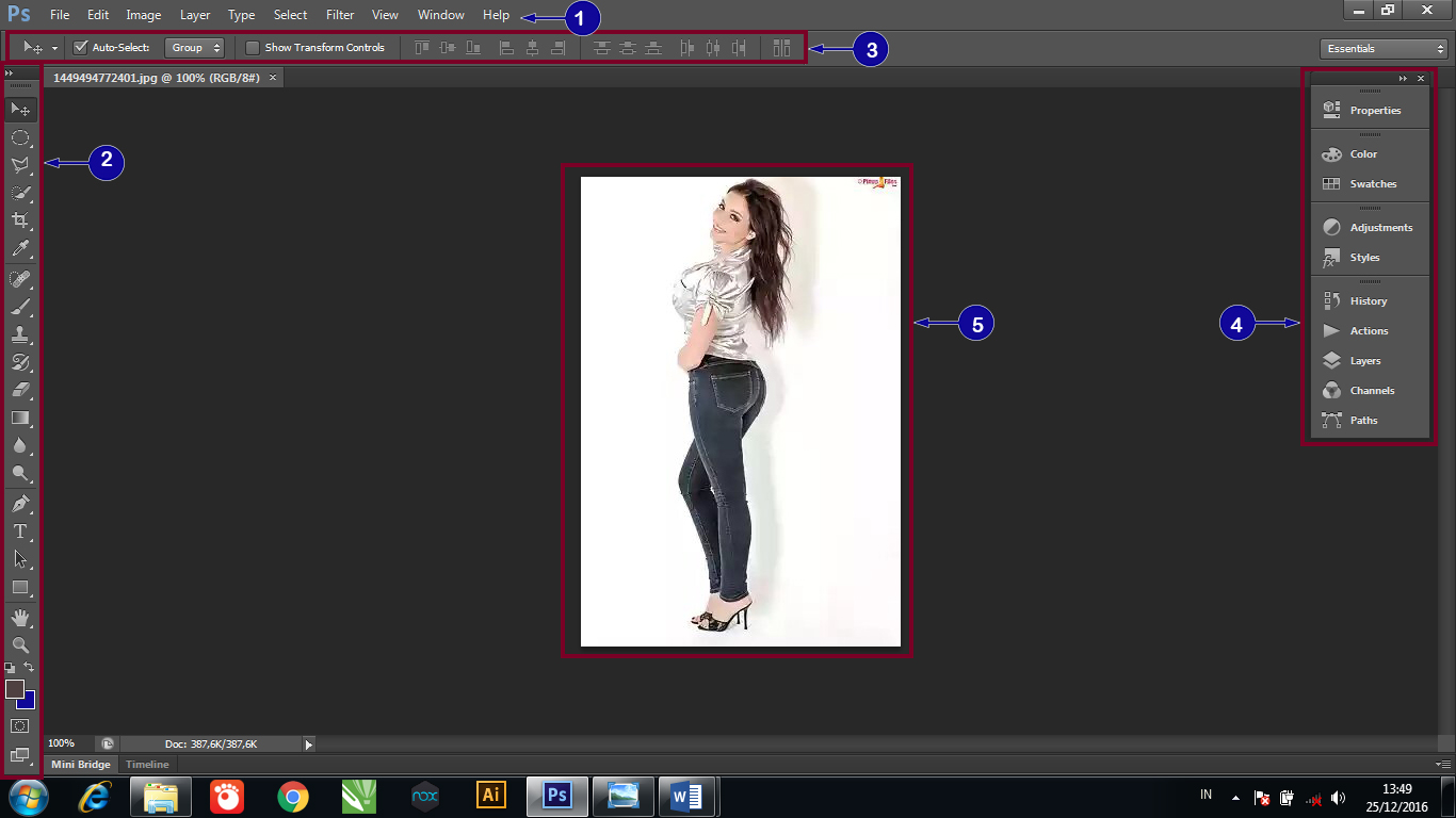 Mengenal Bagian Tampilan Adobe Photoshop - Tutorial Dasar