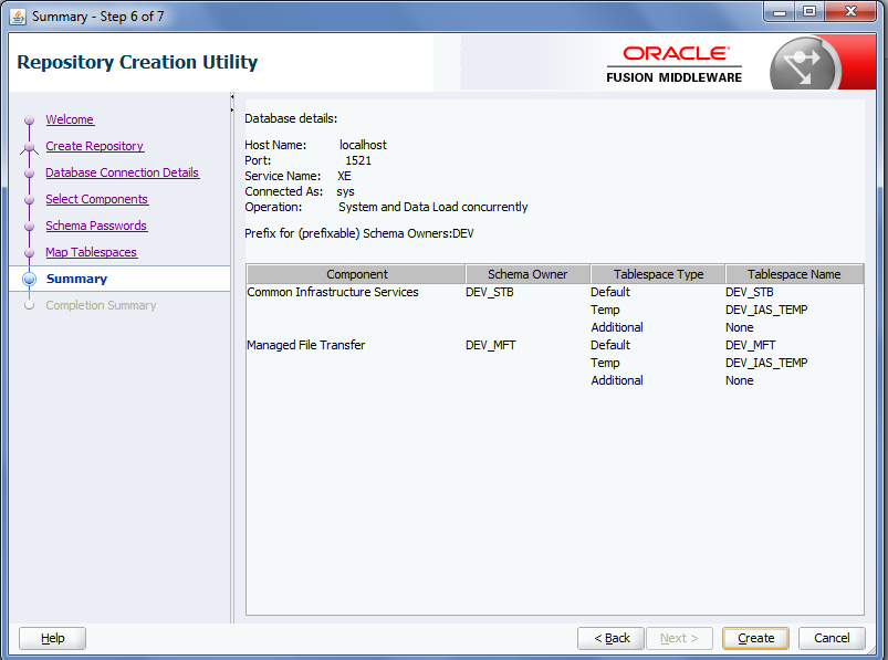 Soa 12c Create Required Schemas For Oracle Mft Oracle Fusion Middleware Blog