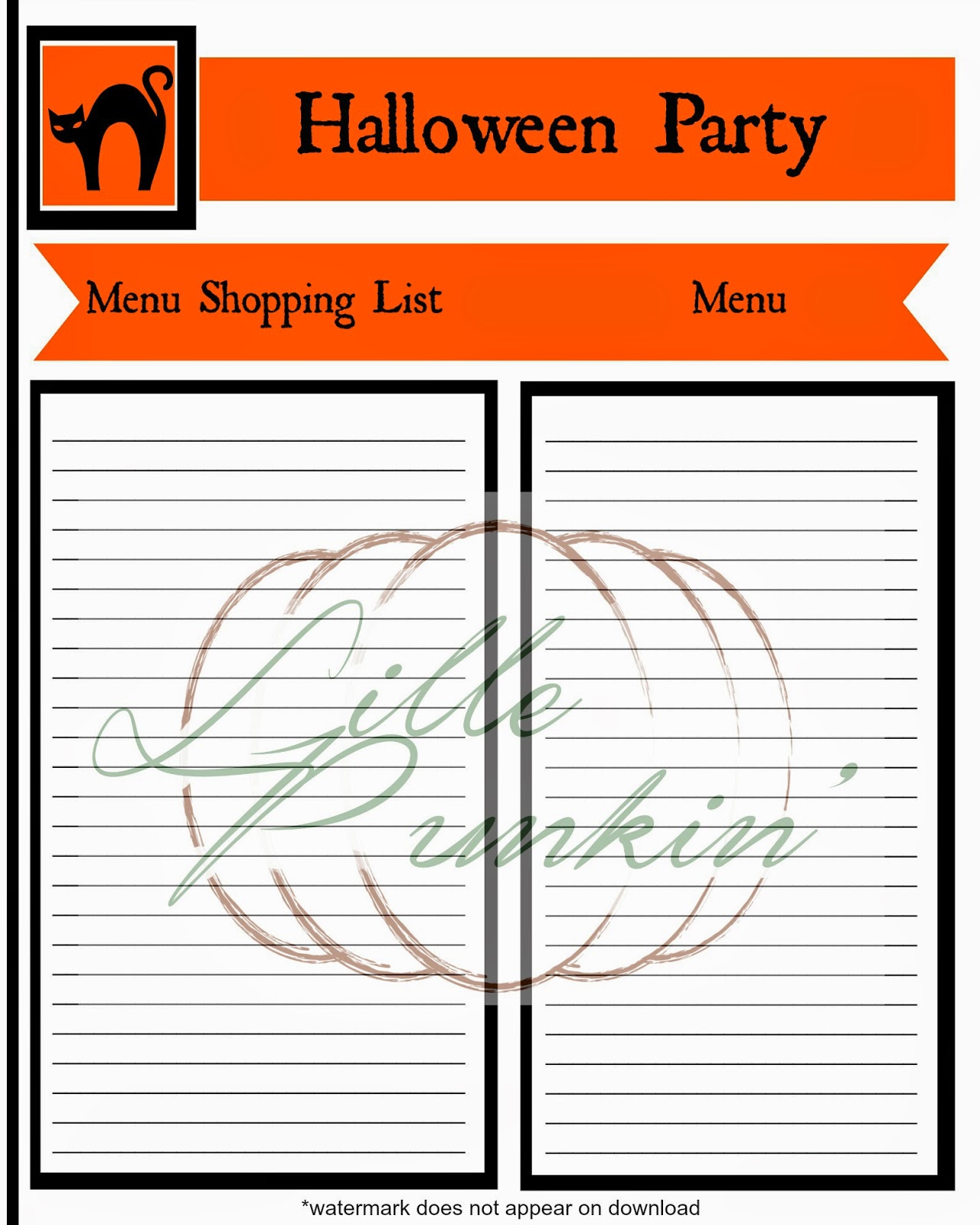 Free Halloween Party Planning Printables!