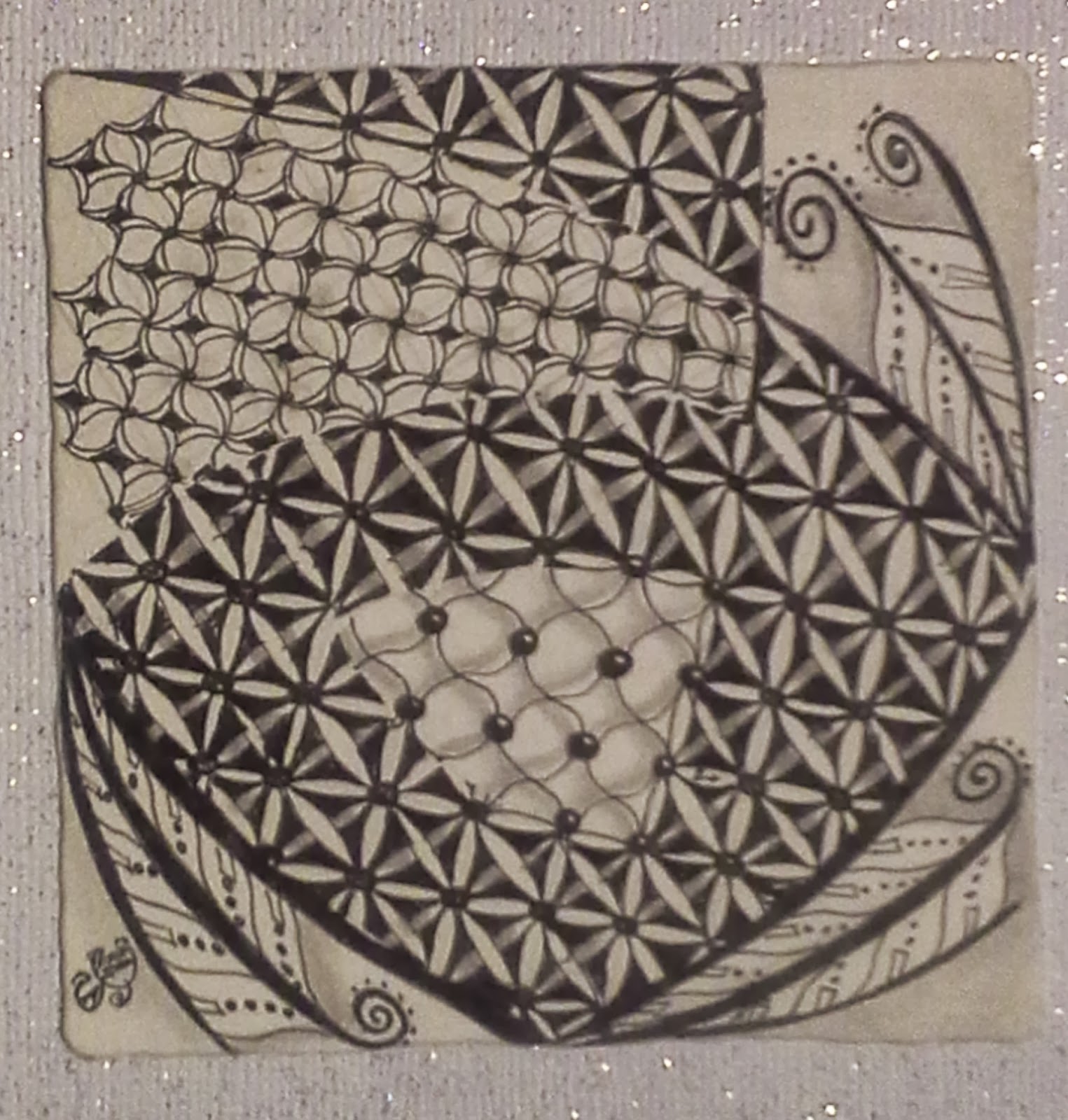 Tickled To Tangle: "It's a String Thing" #10 Tiles