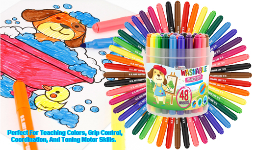 Oma Loves U!: US Art Supply Washable Markers Bucket Set #usartsupply