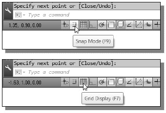 Tutorial AutoCad 2013: Referensi Visual; GRID vs MODE SNAP