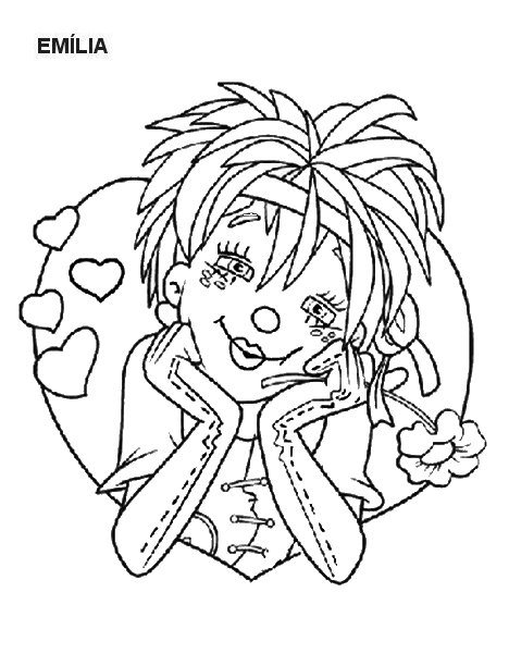 Desenhos para colorir: Emília | Espaço Renda