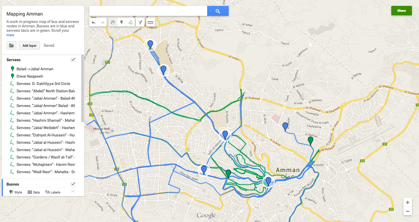 Mapping Amman: New Routes!