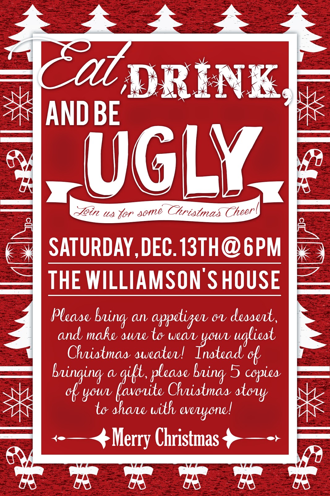 Ugly Christmas Sweater Cake and Party - Purple Chocolat Home