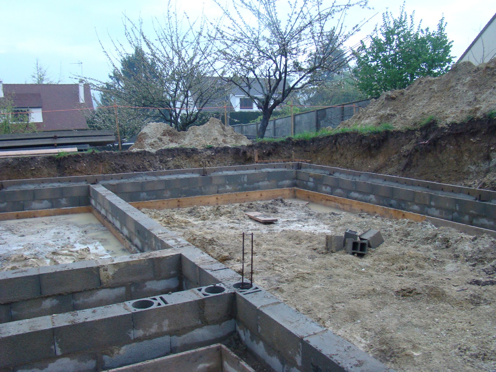 Notre construction à Bazemont: Plancher du sous-sol 1