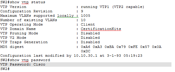 VTP Troubleshooting | Cisco Central