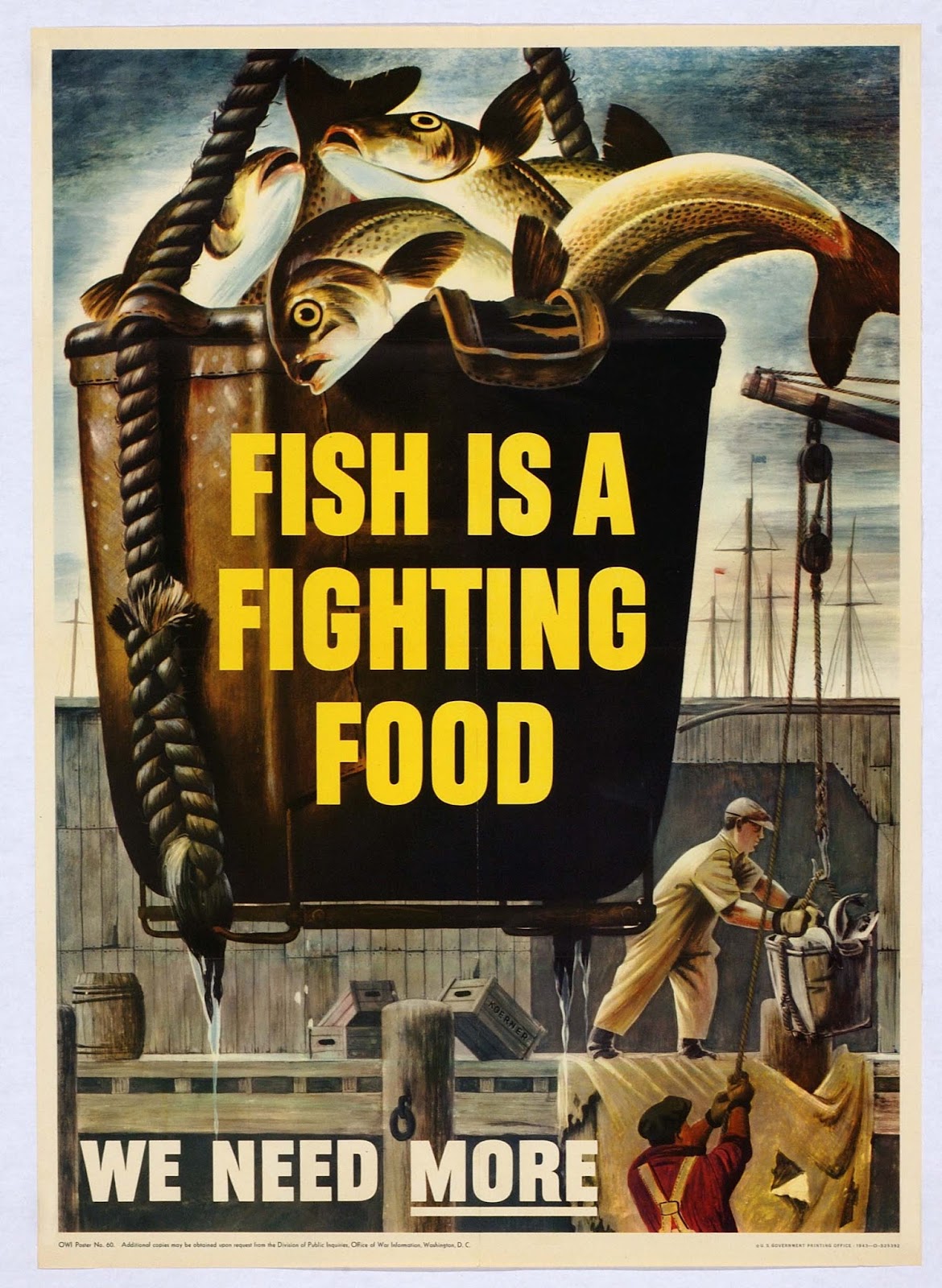 Two Men and a Little Farm: VINTAGE POSTER SUNDAY, FISH IS A FIGHTING FOOD