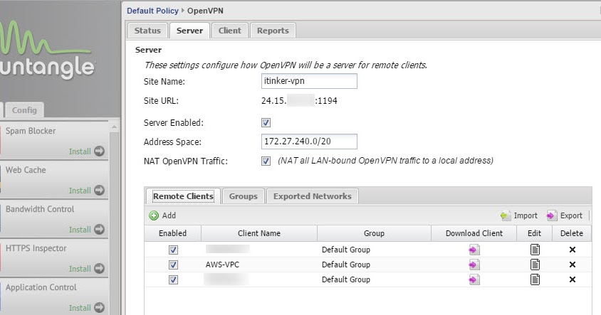 iTinker: Untangle VPN Part 2 -- Amazon Web Services Software VPN Connection to an Untangle ...
