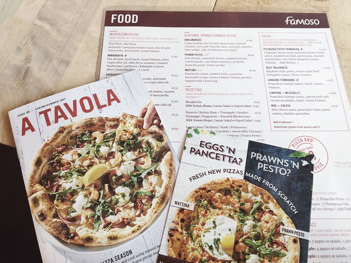 Famoso Neapolitan Pizzeria's Spring/Summer Menu - LayoutRough