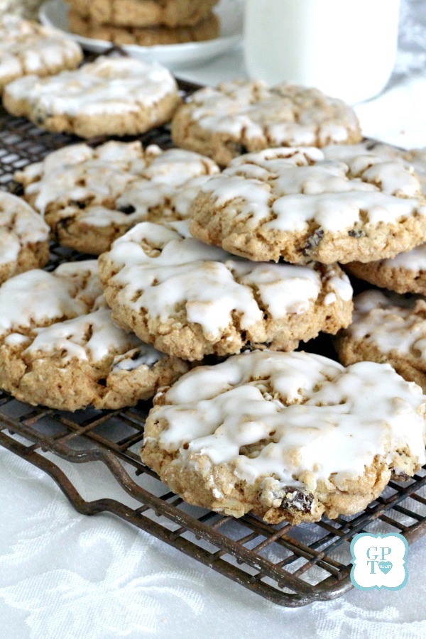 Grandma's Iced Oatmeal Raisin Cookies | Grateful Prayer | Thankful Heart