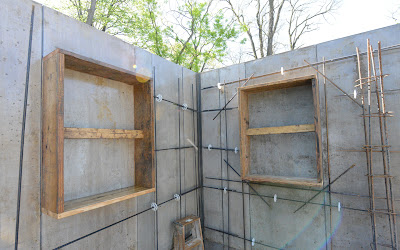 the little woods house: Window openings in 12" concrete wall