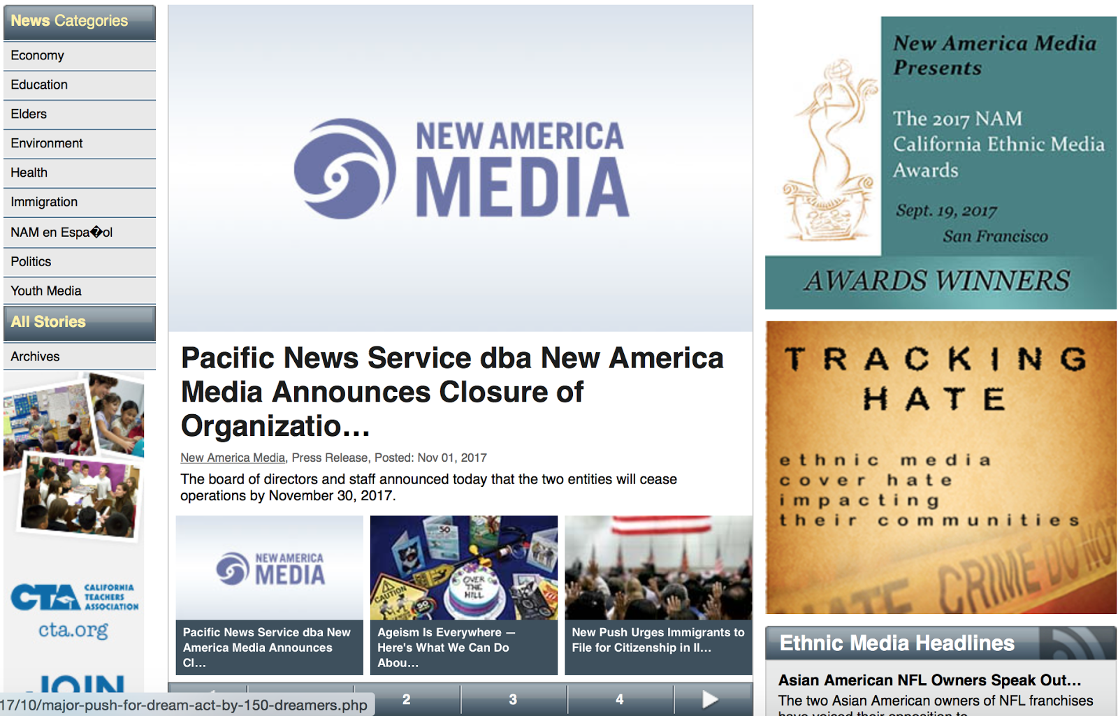 Views From The Edge: New American Media, ethnic media advocate closes ...