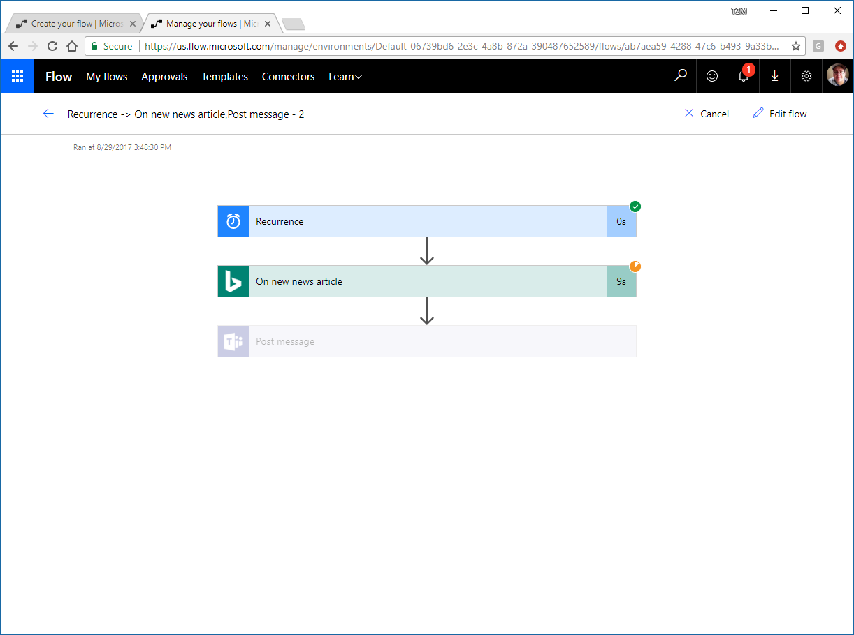 ucomsGeek: Using Microsoft Flow to Search Bing News and Post to ...