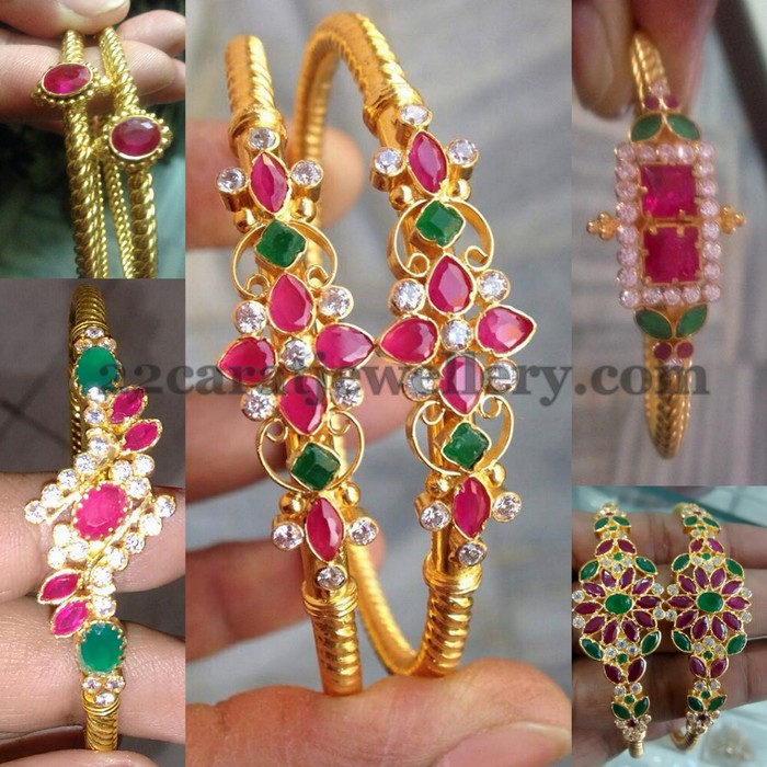 Colorful Gold Bangles - Jewellery Designs