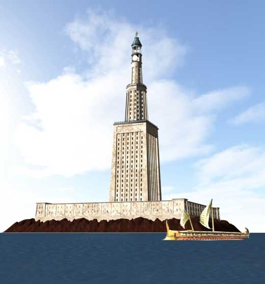Seven Wonders of the Ancient World: Photo about the Lighthouse of ...