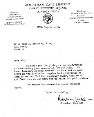 Books for Victory: Publishing During WWII: 1944 publisher's rejection ...