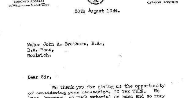 Books for Victory: Publishing During WWII: 1944 publisher's rejection ...