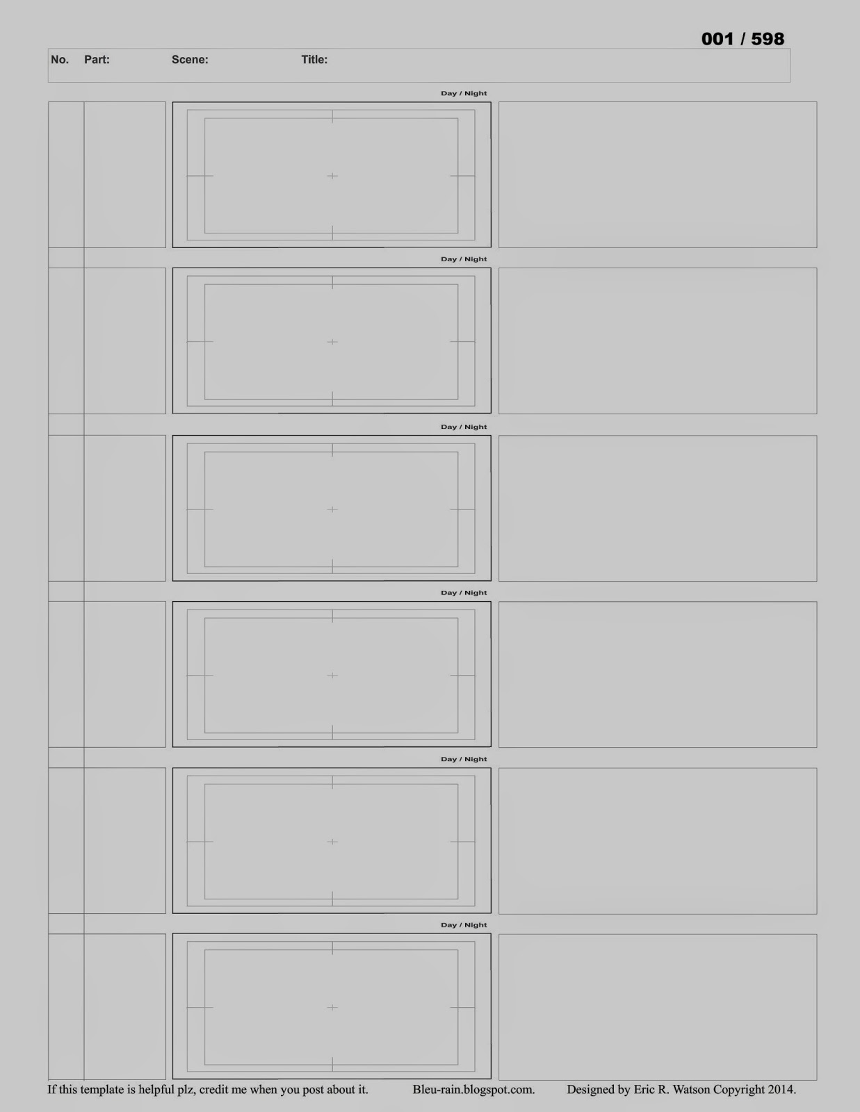 The Concept Artist: Japanese Storyboard Template (FINAL)
