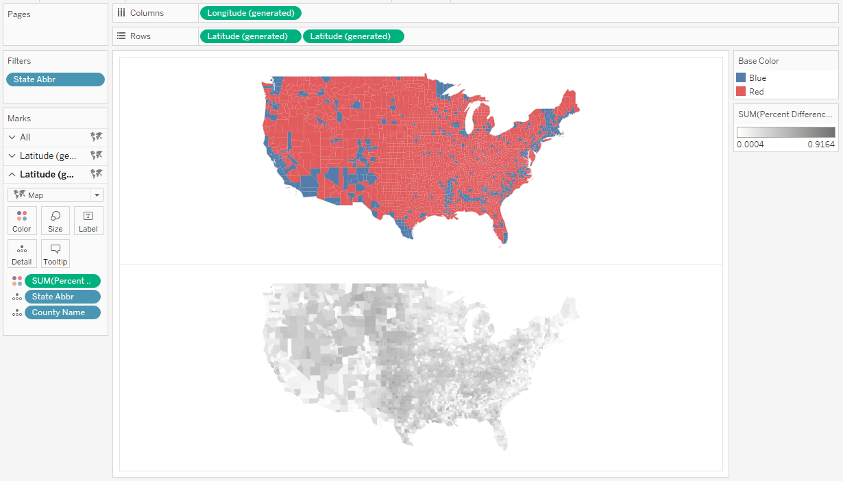 3 Ways to Create Predominance Maps in Tableau - The Flerlage Twins ...