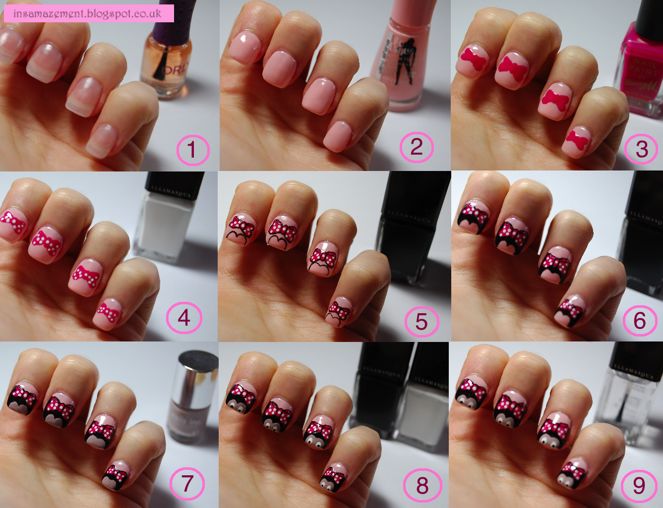 In SAMazement: Minnie Mouse Nail Art Tutorial