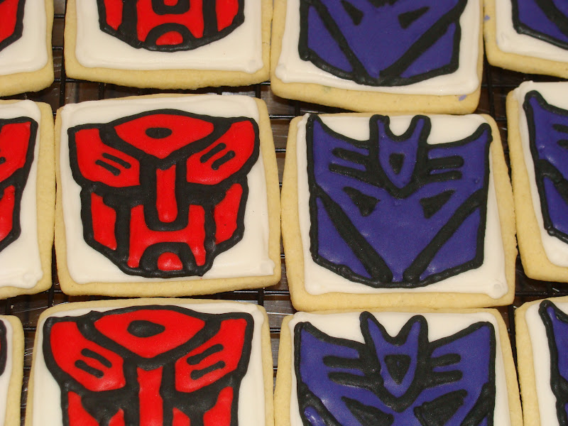 Door County Custom Cakes and Cookies: Gavin's Transformer Birthday Treats